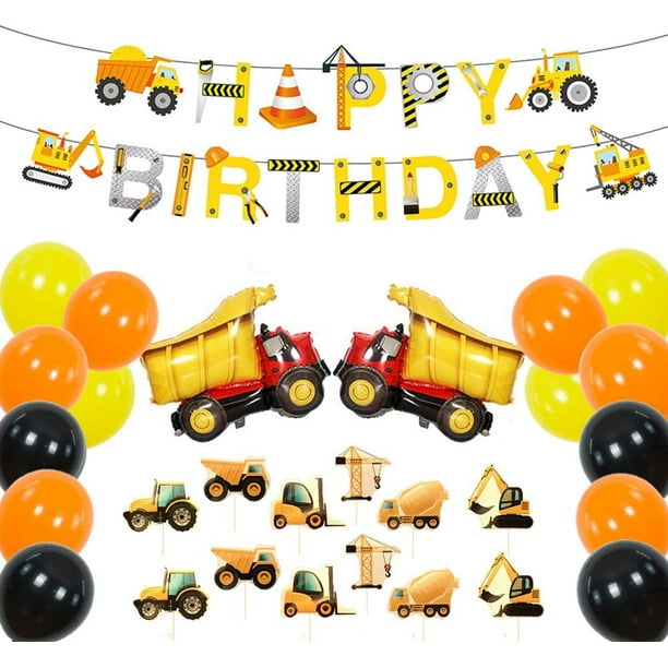 Construction Party Supplies Kits, Dump Truck Theme Birthday Decoration ...