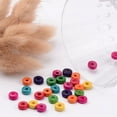 Lead Free Flat Round Natural Wood Beads Dyed 8x3mm hole: about 2mm DIY ...