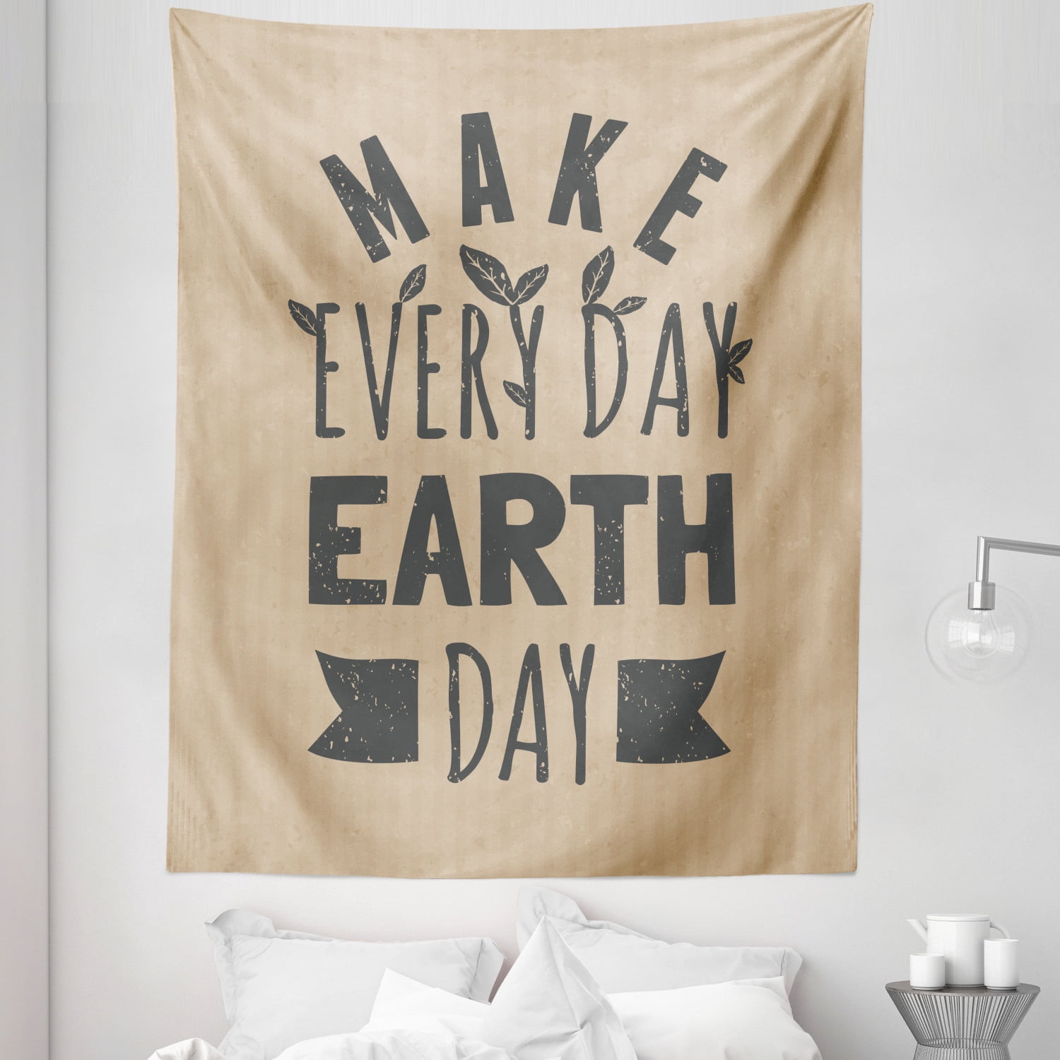 Earthy Tapestry, Typographic Design Words for Earth Day with Grunge ...