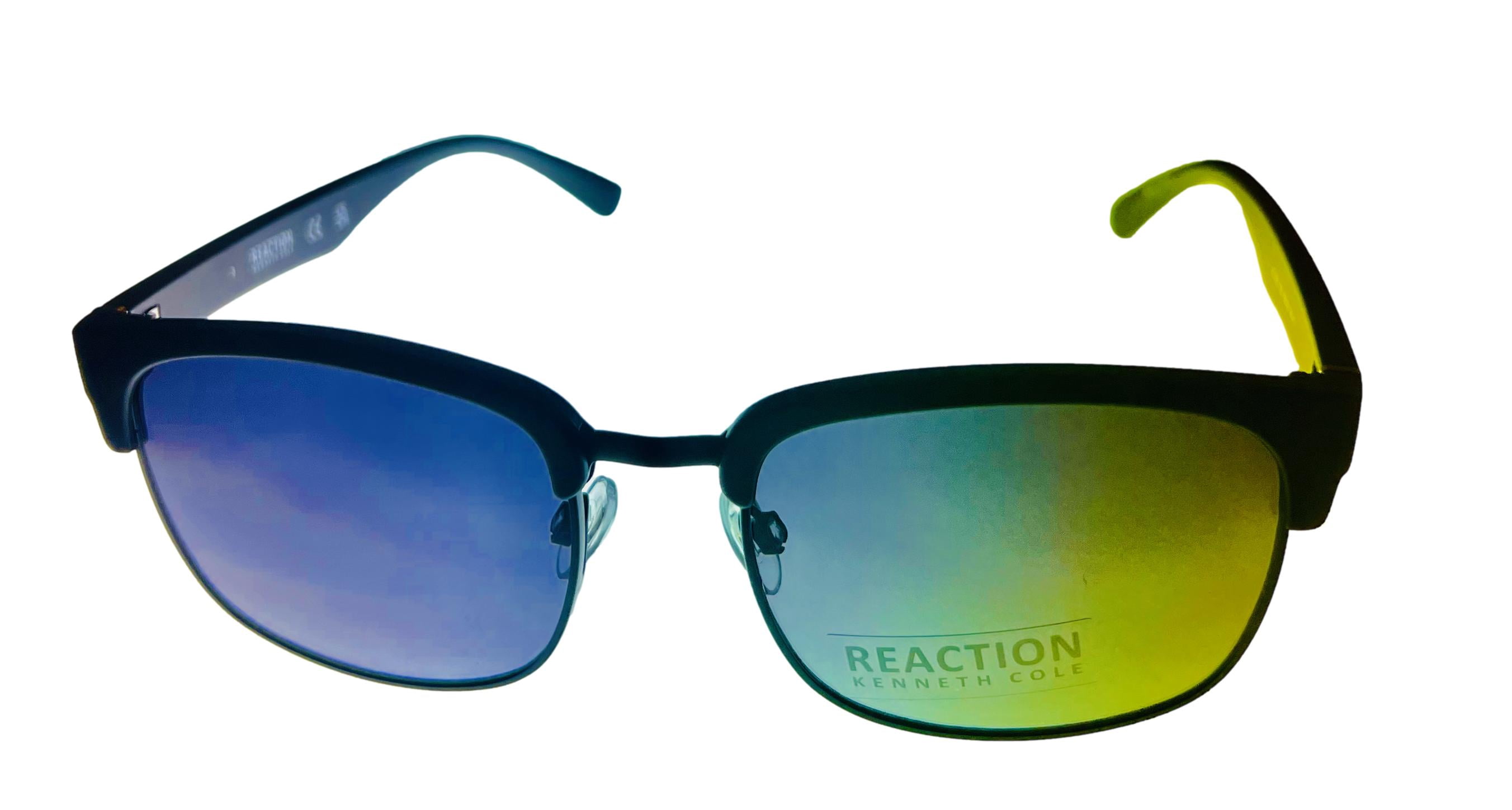 Kenneth Cole Reaction Matte Black Mens Square Plastic Sunglass, KC1433 ...