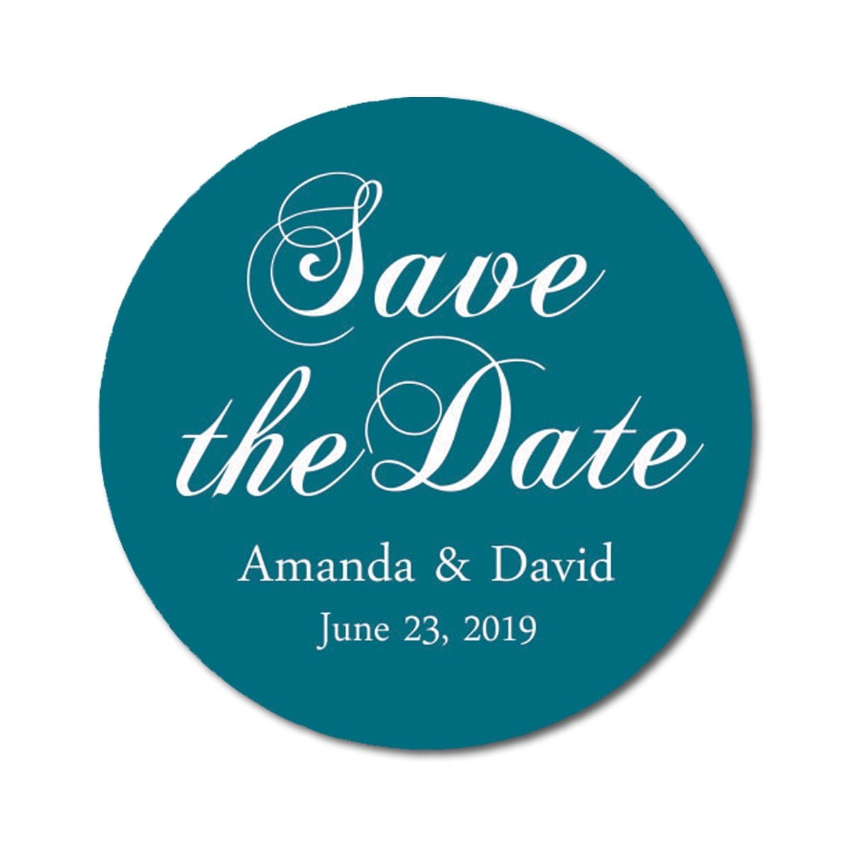 Darling Souvenir Round 45 Pcs Calligraphy Save The Date Stickers ...