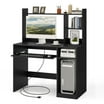 Gymax Home Office Computer Desk with Storage Shelves and Built-in ...
