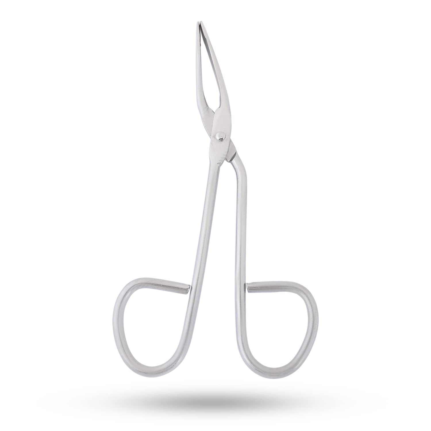 Eyebrow Tweezer Stainless Steel Scissors Shaped Slant Tip Tweezer Clip ...