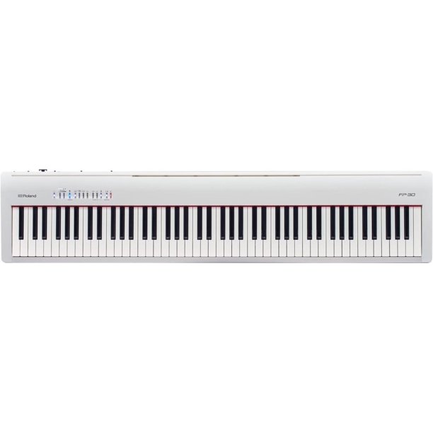 Kit de Piano Digital Roland FP-30-WHC con Stand y Pedales Color Blanco ...