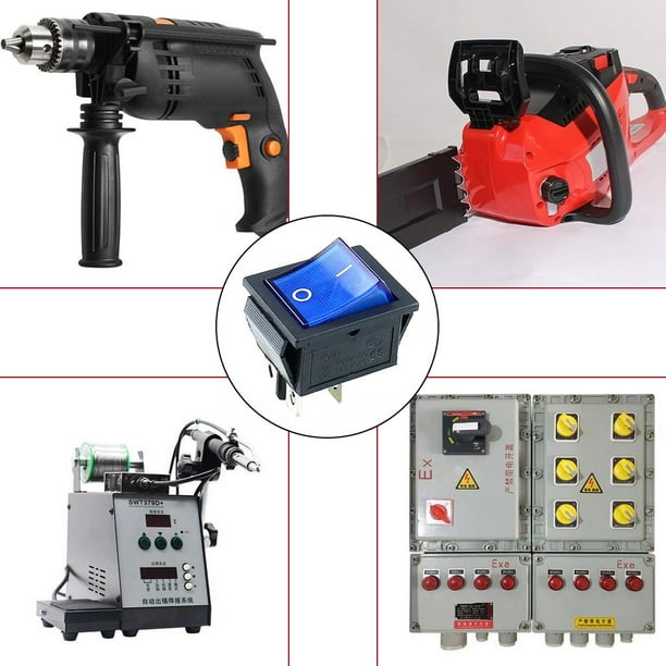 TB&W Rocker Switch Power Switch 2-Level 4 Pins with Light 10A AC125 ...