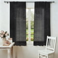 Black Sheer Curtains for Living Room Bedroom, Modern Minimalist Classic ...
