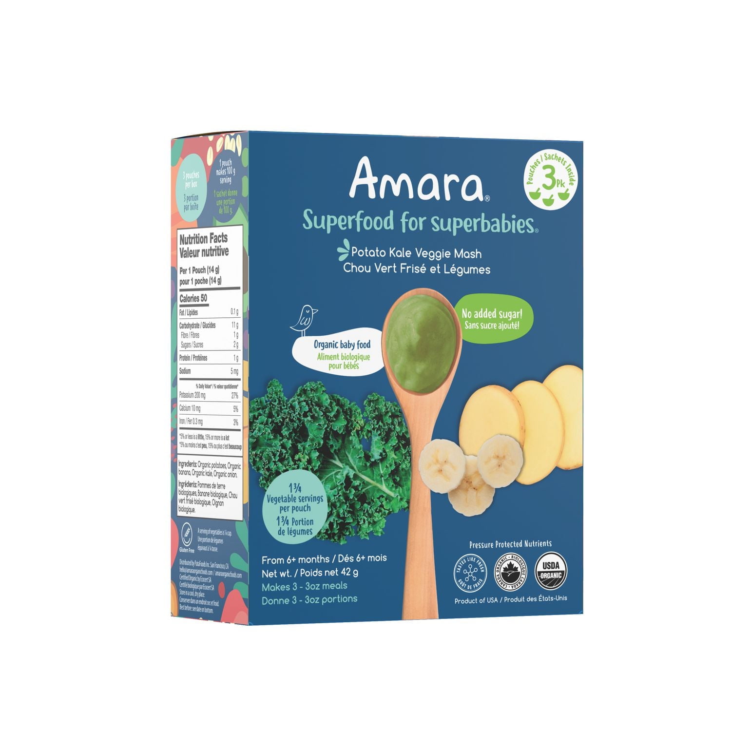 Click here for Amara Potato Kale Mash Organic Baby Food 4 Oz prices