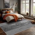Celtic Viking Area Rugs, Grey Vintage Pattern Carpet, Washable Non Slip ...