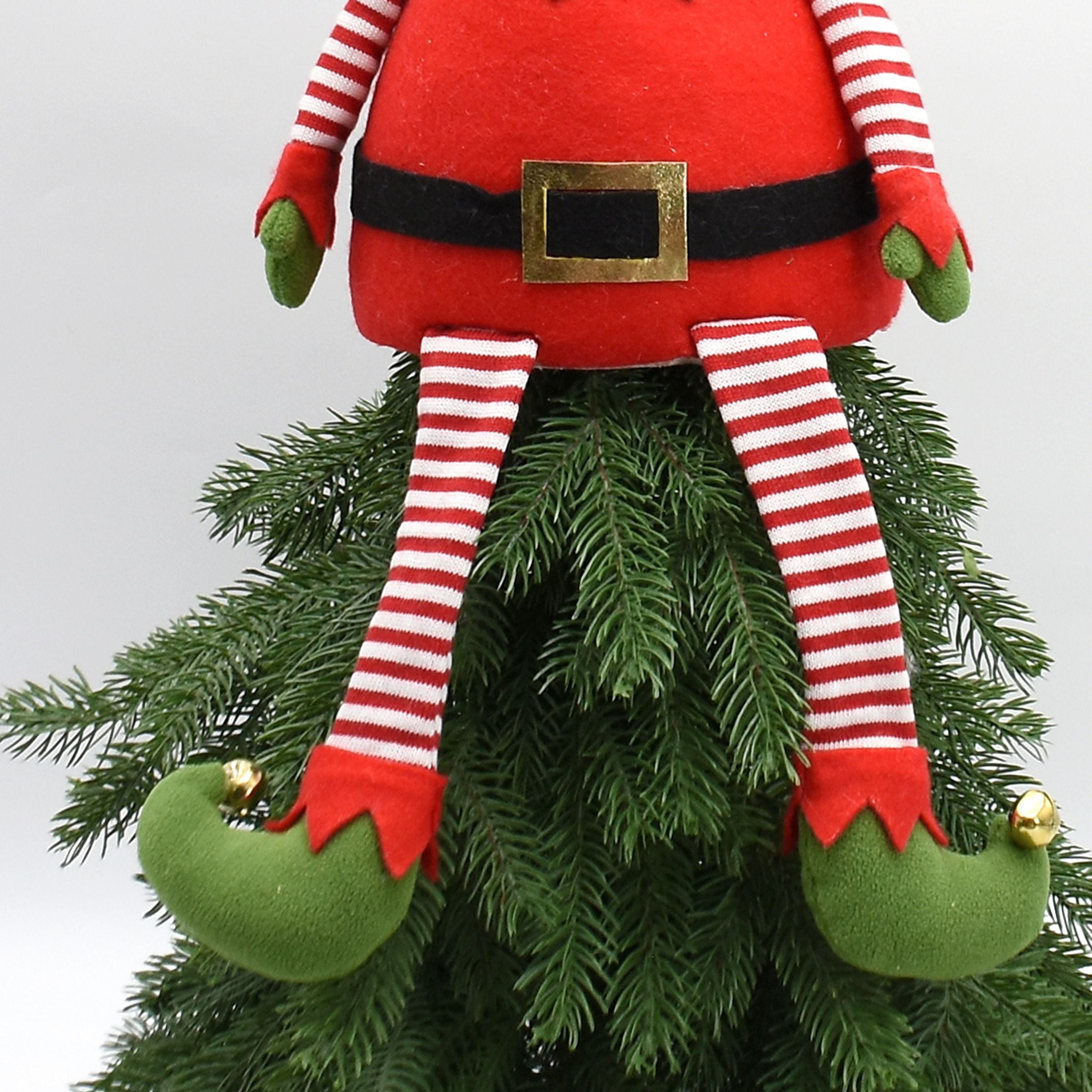 Buy Holiday Time Green and Red Elf Tree Topper, 24.4 Online at Lowest ...