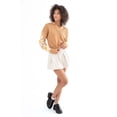 Brown Daisy Sleeve Johnny Sweater - Women's Cozy Knit Pullover ...