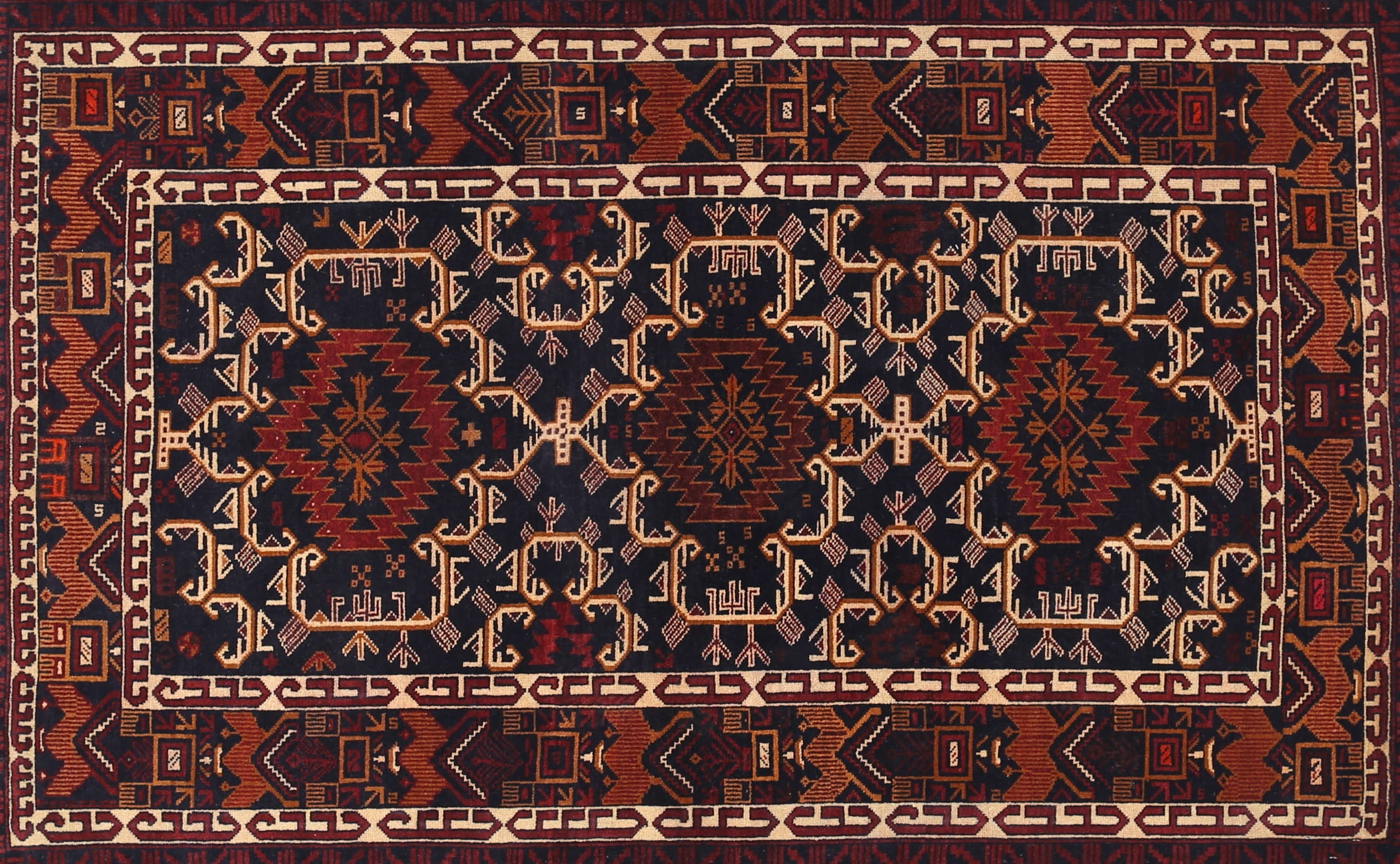 Ahgly Company Indoor Rectangle Traditional Chestnut Brown Persian Area ...