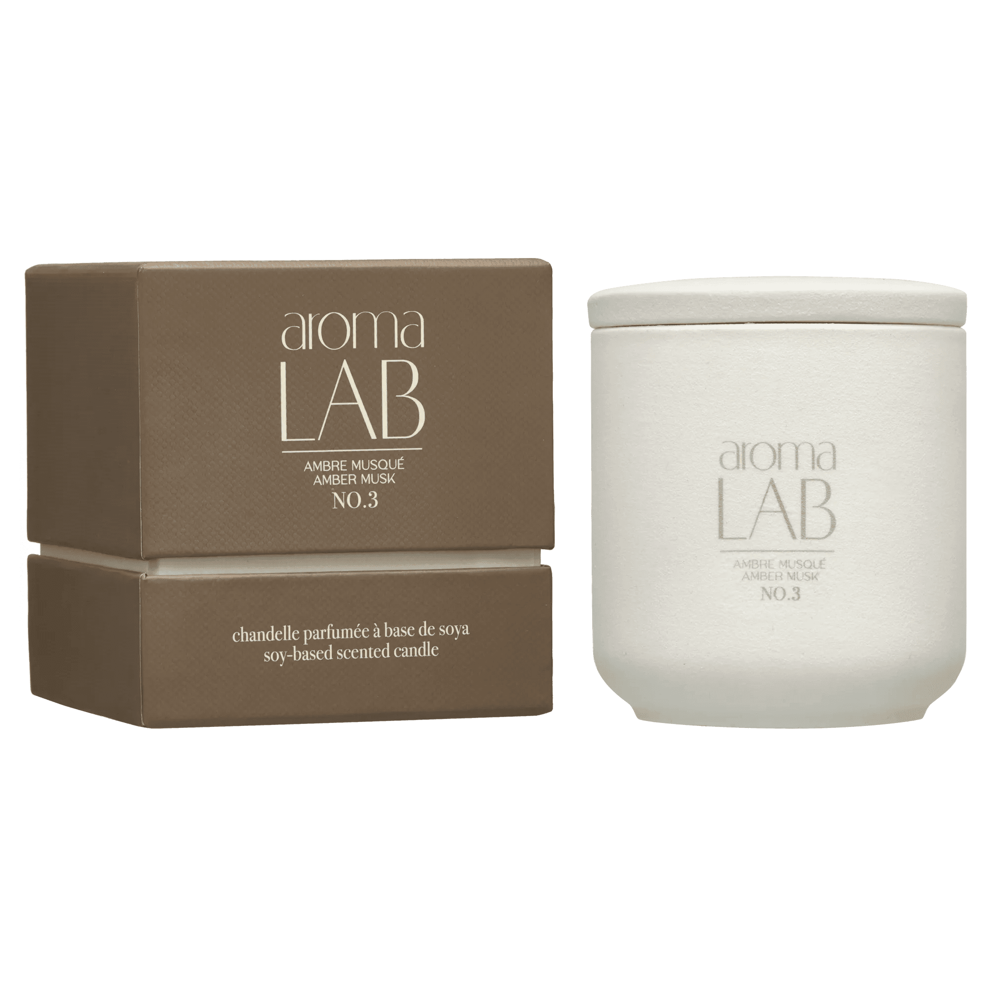 Click here for Bouclair White Amber Musk Candle - Aroma Lab 3.5 X... prices