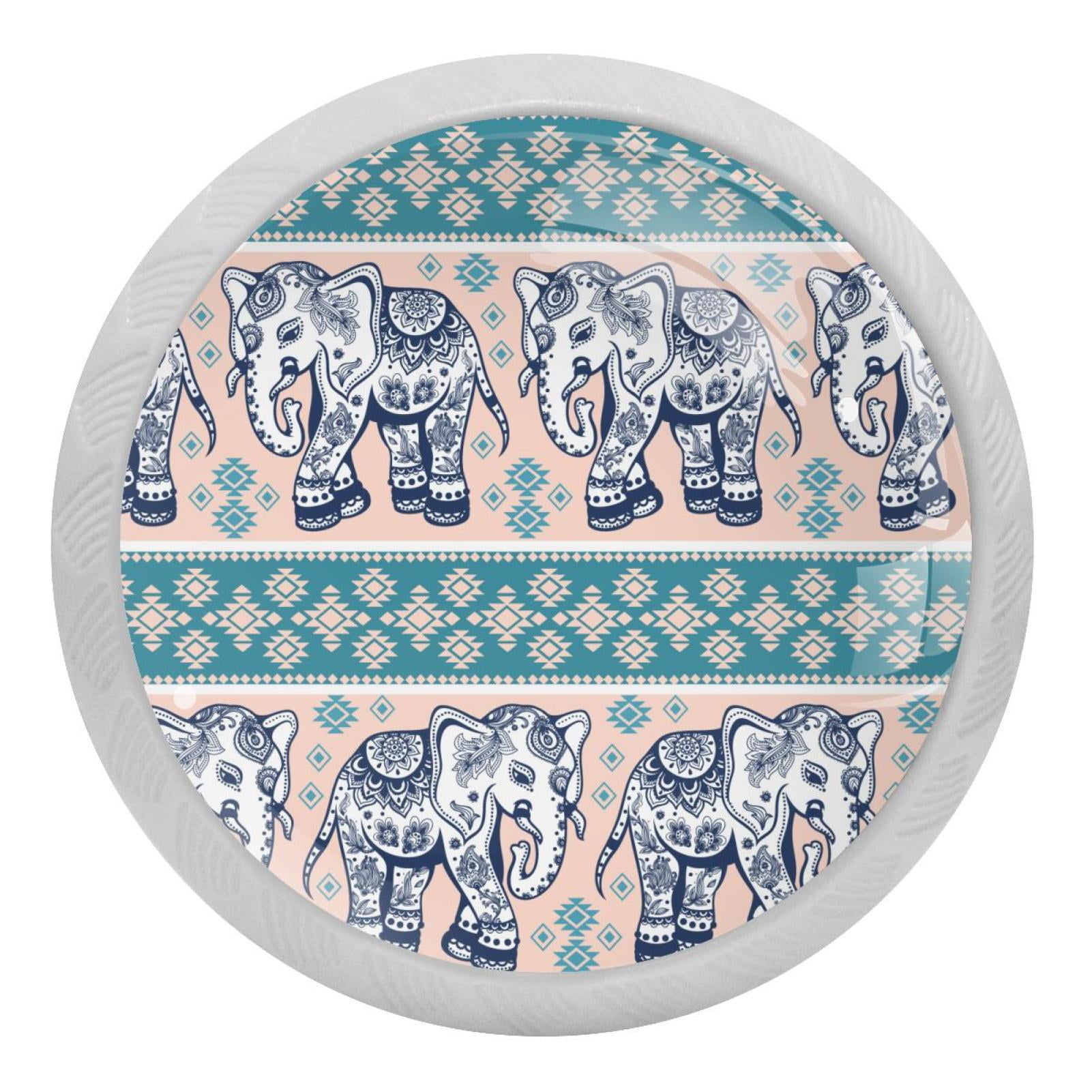 4PCS Round Elephant Cabinet Fluorescence Knob Glowing in the Dark ...