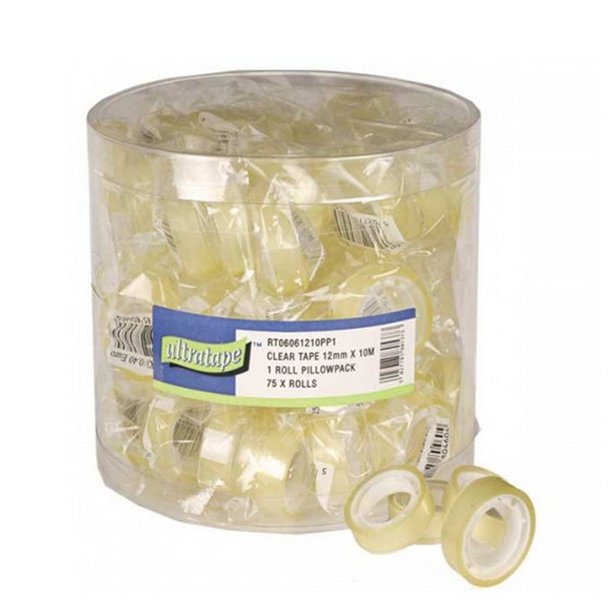 Ultratape Clear Mini Sellotape Roll Tub (75 Rolls) - Walmart.ca