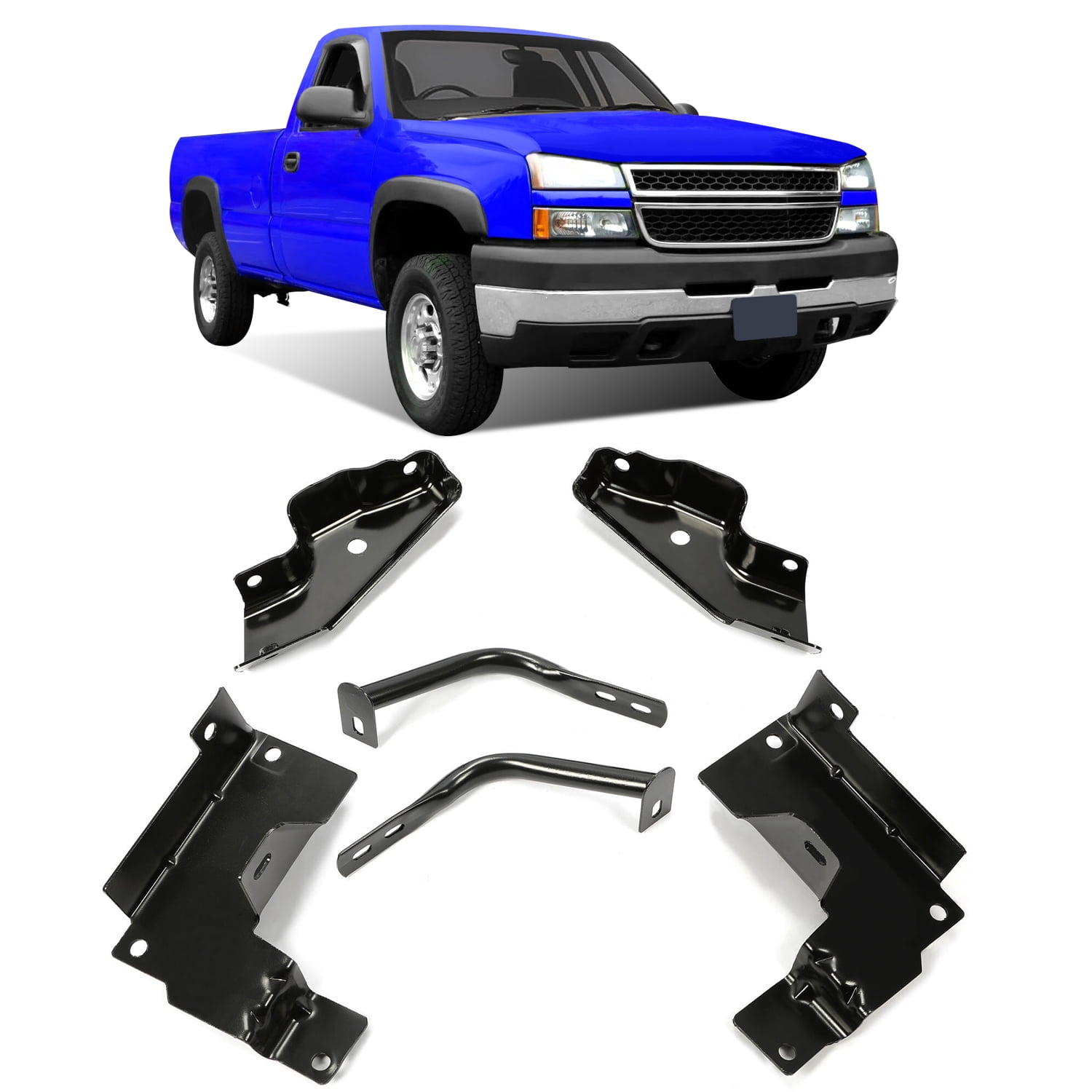 Kojem 6 PCS Front Bumper Bracket Set for 2003-2006 Chevrolet Silverado ...