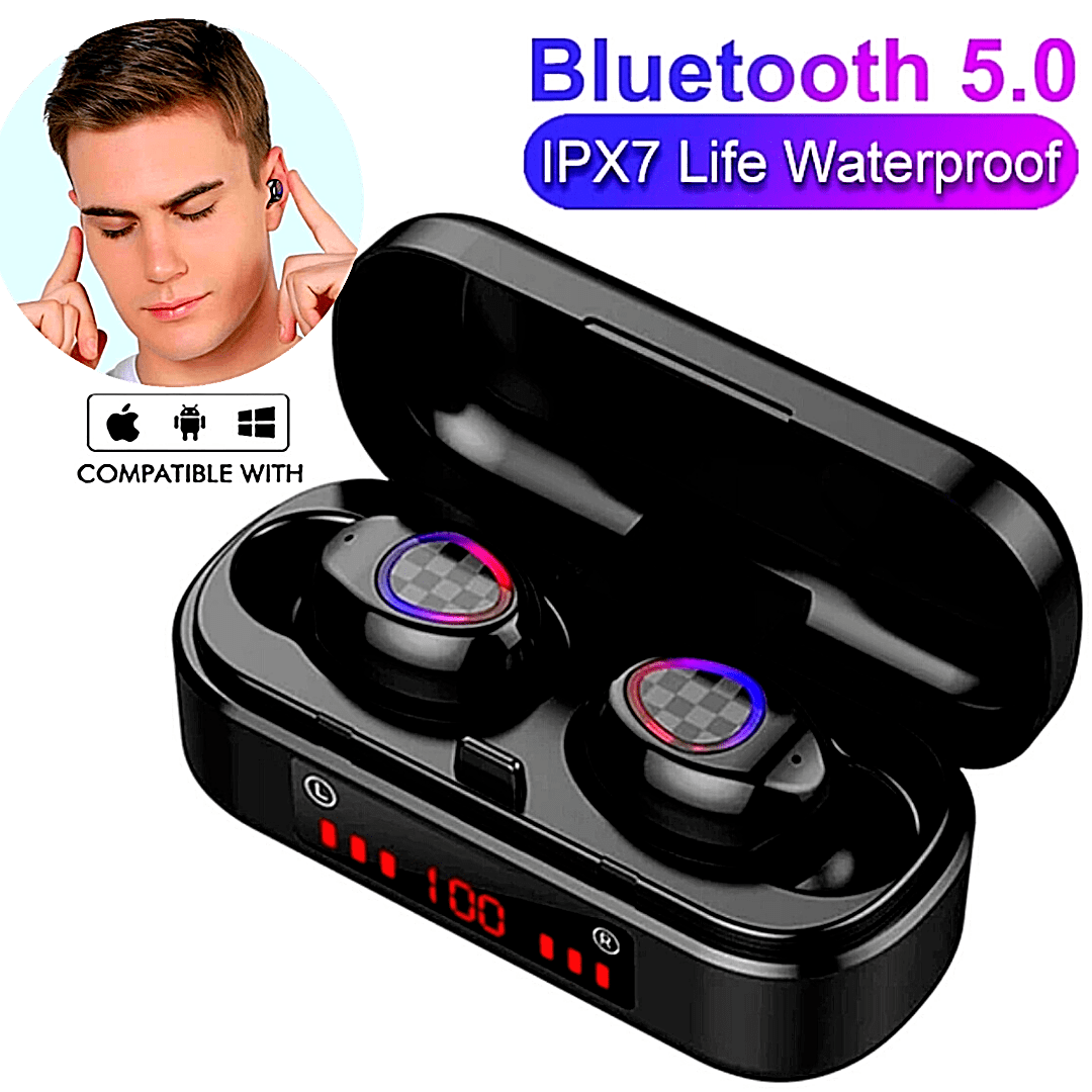 Waterproof Bluetooth 5.0 Wireless Earbuds TWS Stereo Headphones In Ear ...
