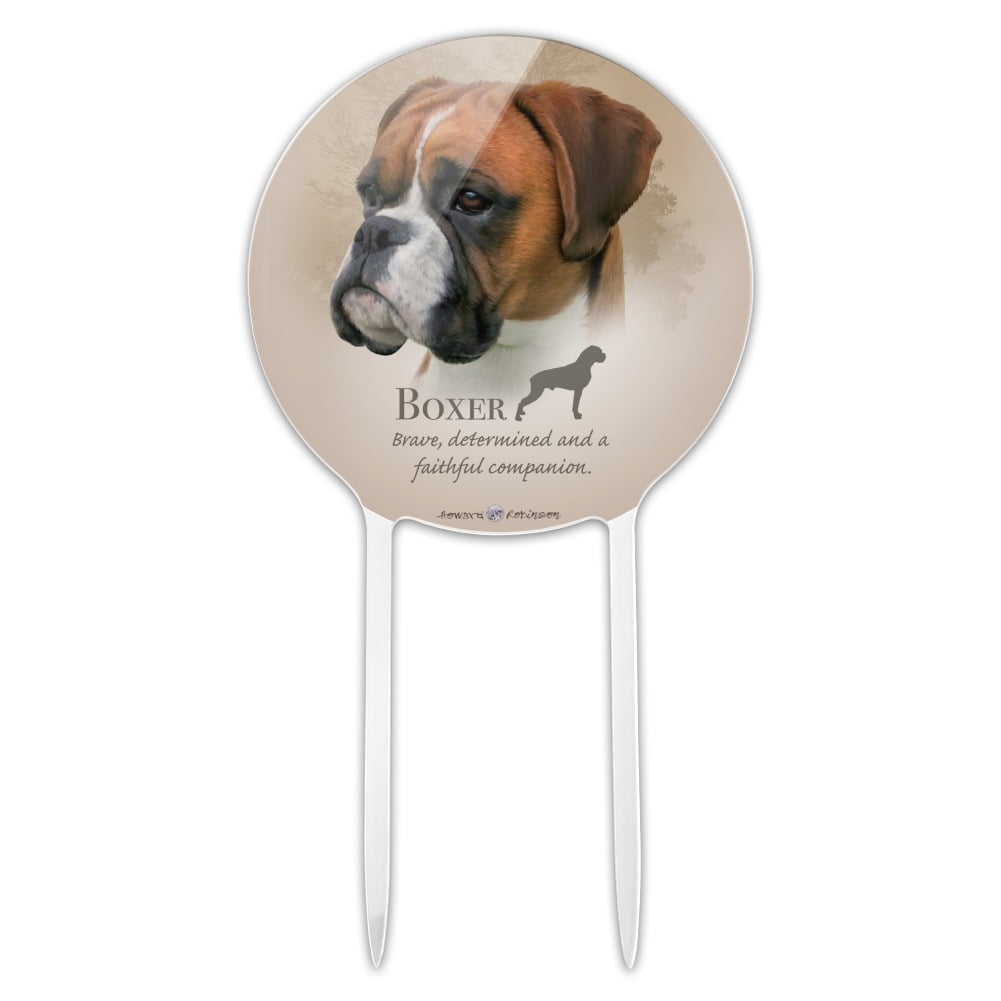 Acrylic Boxer Dog Breed Cake Topper Party Decoration for Wedding ...