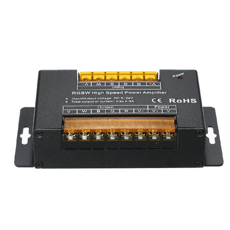 DC5V-24V RGBW High Speed Power Amplifier PWM Dimming Signal Input Power ...