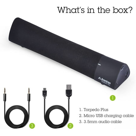 Avantree Torpedo Plus AptX Low Latency Bluetooth Speaker, Portable ...