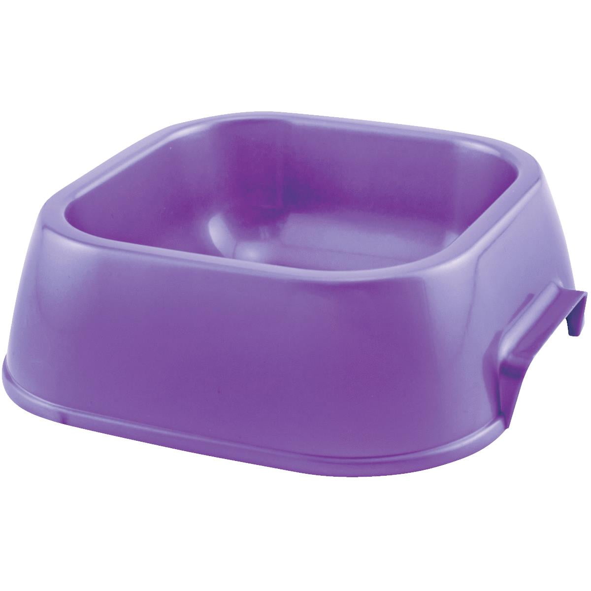 Westminster Pet Ruffin' it Plastic Rounded Square Small Pet Food Bowl ...