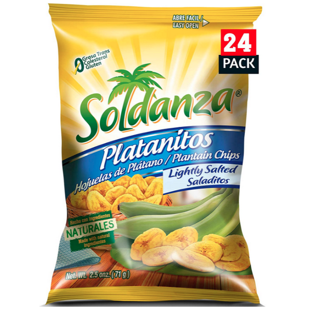 Soldanza Lightly Salted Plantain Chips, 2.5 Ounce (Pack of 24 ...