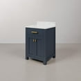 Water Creation Madison 24" Hardwood Single Bathroom Vanity in Blue ...