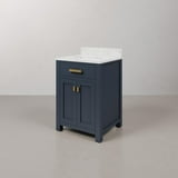 Water Creation Madison 24" Hardwood Single Bathroom Vanity in Blue ...