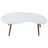 Antique Coffee Table - Bean Shape Accent Table - Modern Living Room ...
