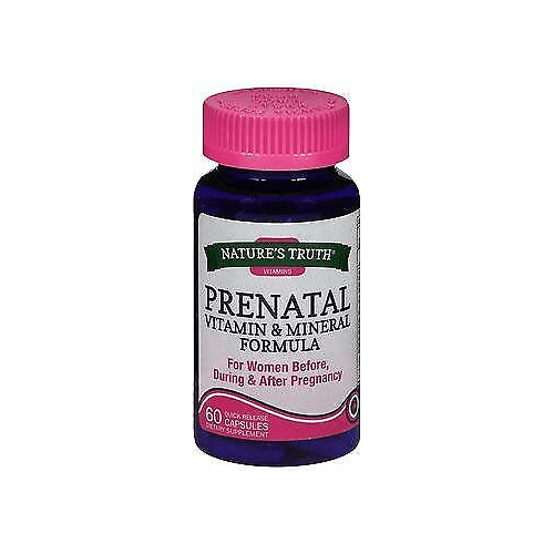 Nature's Truth Prenatal Vitamin & Mineral Formula Supplement, 60 ct, 5 ...