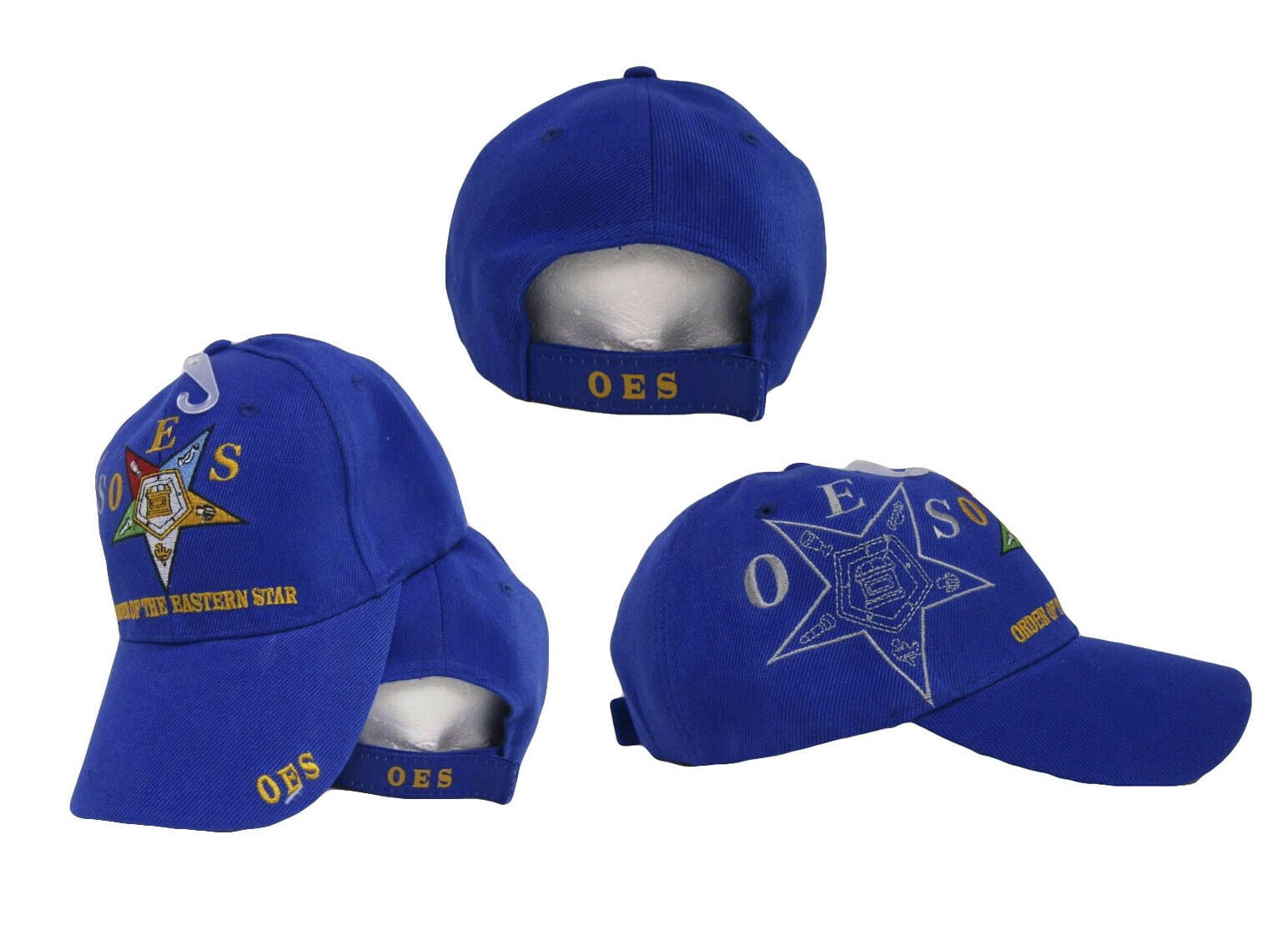OES Order of the Eastern Star Mason Royal Blue Embroidered Cap CAP964 ...