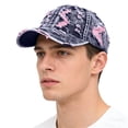Distressed Denim Baseball Cap, Men's and Women's Washed Out Retro ...