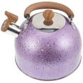 Qumonin Tea Kettle Stovetop Metal Whistling Water Kettle 2L Purple ...