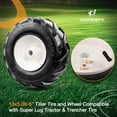 13x5.00-6" Tiller Tire and Wheel (1" Axle Size), 3-1/8" Centered Hub ...