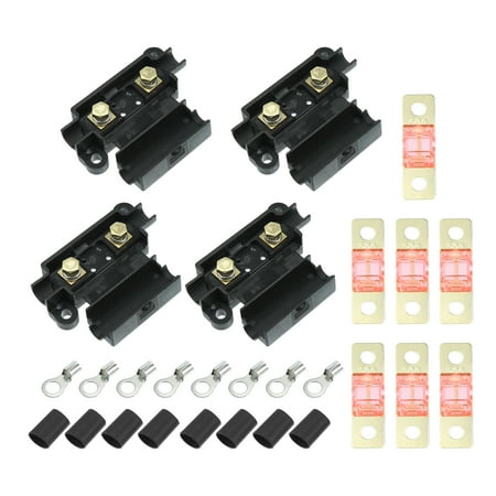 50A Fuse Kit 4 ANS Holders 7 x 50 AMP Fuses 8 x Heat Shrinks 8 x Cable ...