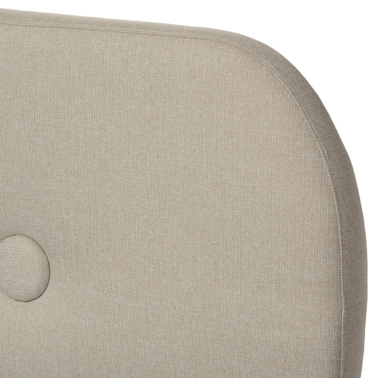 Baxton Studio Penelope Tufted Queen Platform Bed in Light Beige Walmart