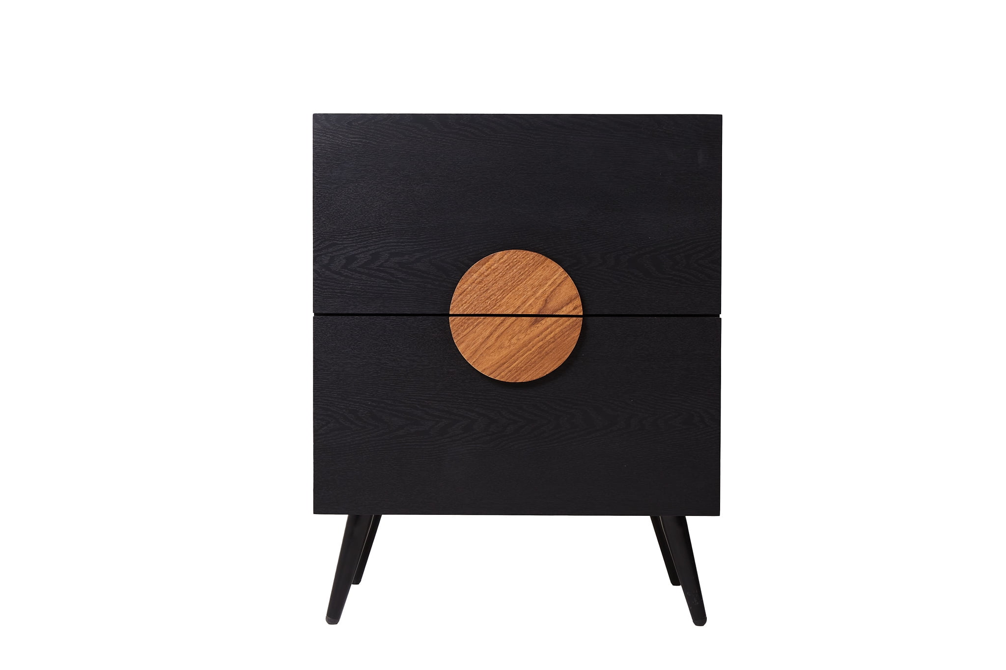 Buró Negro con 2 Cajones con Corredera de Extensión. Estructura de ...