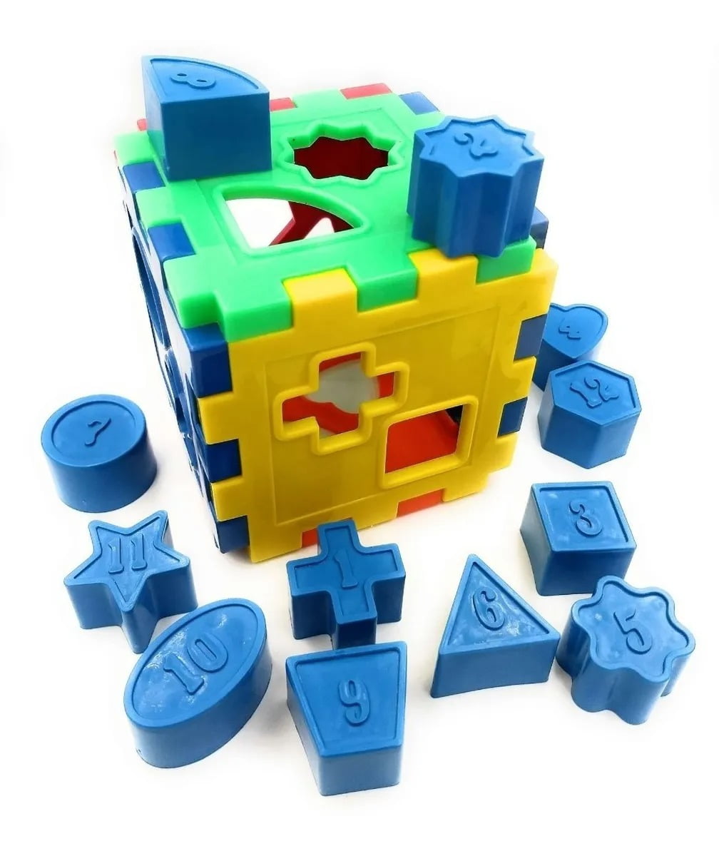 Juguete Educativo Cubo Armable De Colores Figuras Numeradas Genérico ...