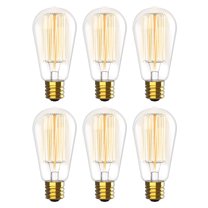 6x Edison Light Bulb E26 Base Dimmable Incandescent Bulbs, 110v-130v ...