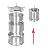 Outdoor Camping Wood-burning Stove Backpacking Portable Survival BBQ ...