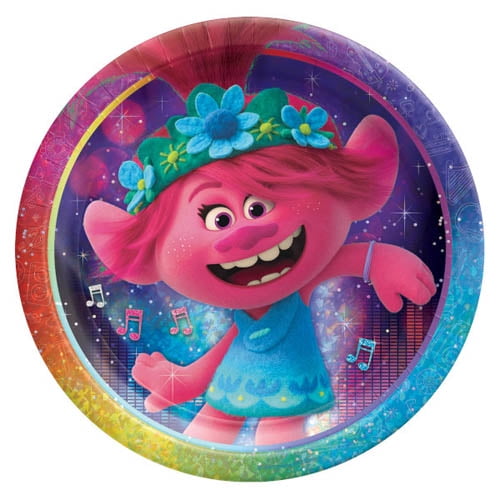 Trolls 'World Tour' Large Paper Plates (8ct) - Walmart.com - Walmart.com