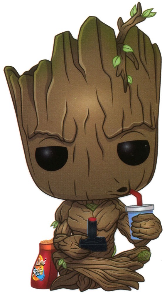 Funko Marvel Groot Sticker [Gamer, Sitting] - Walmart.com