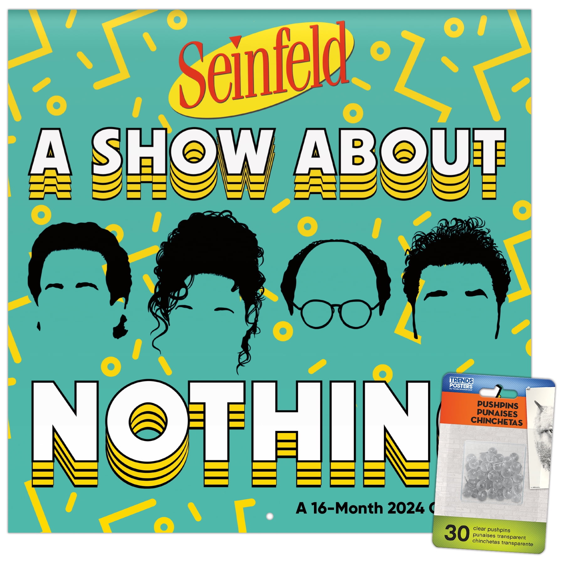 Trends International 2024 Seinfeld Wall Calendar & Push Pins - Walmart.com