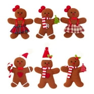 GuassLee Mini Pack of 12pcs 3 inch Tall Gingerbread Man Ornaments ...