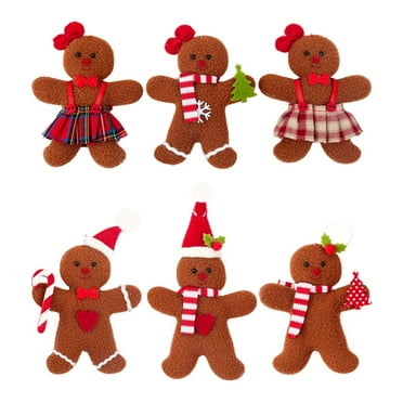 GuassLee Mini Pack of 12pcs 3 inch Tall Gingerbread Man Ornaments ...