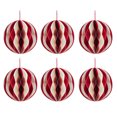 6 Pieces Christmas Themed Handmade Paper Sphere Colorful Round ...