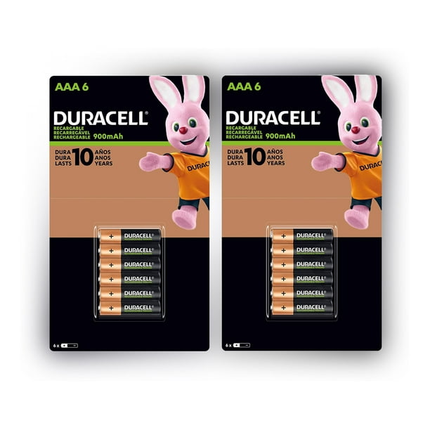 Pilas Duracell AAA Recargables 900mAh 1.2v Paquete de 12 piezas | Bodega Aurrera en línea
