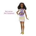 Barbie Doll & Newborn Puppy Playset, Brunette Doll with 3 Color-Change ...