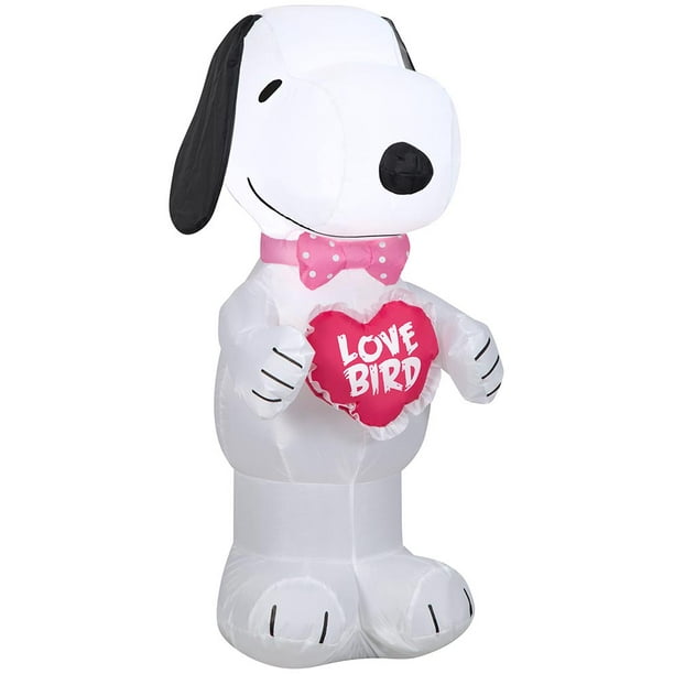 3' Gemmy Airblown Inflatable Valentine's Day Peanuts Snoopy Holding ...
