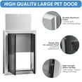 "SHZOND Large Dog Door, Weatherproof Aluminum Pet Door, Double Magnetic ...