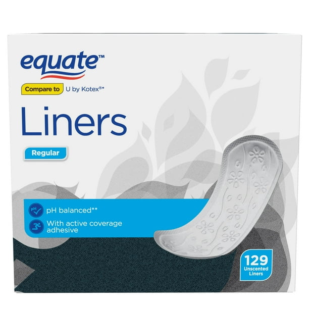 Equate Liners, Regular, Unscented (129 Count) - Walmart.com